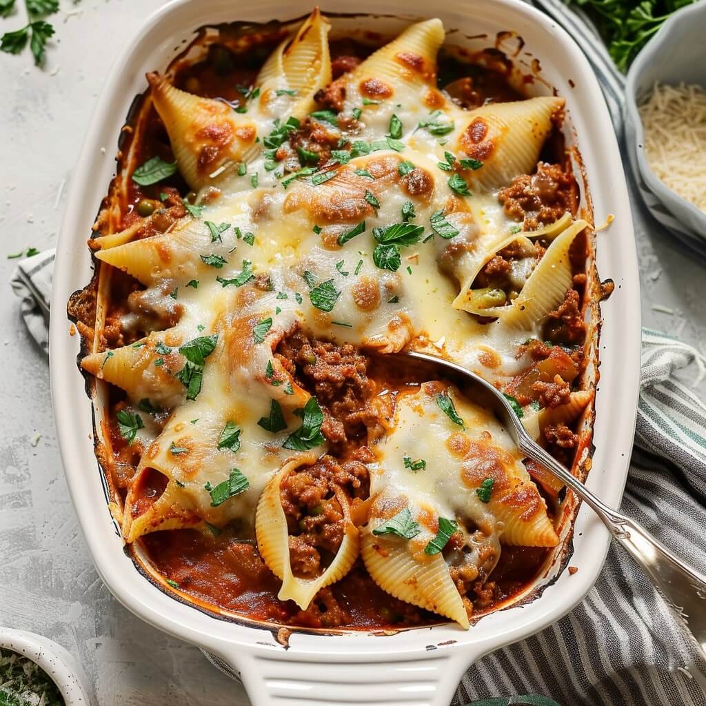 Stuffed Shells with Ground Beef Recipe